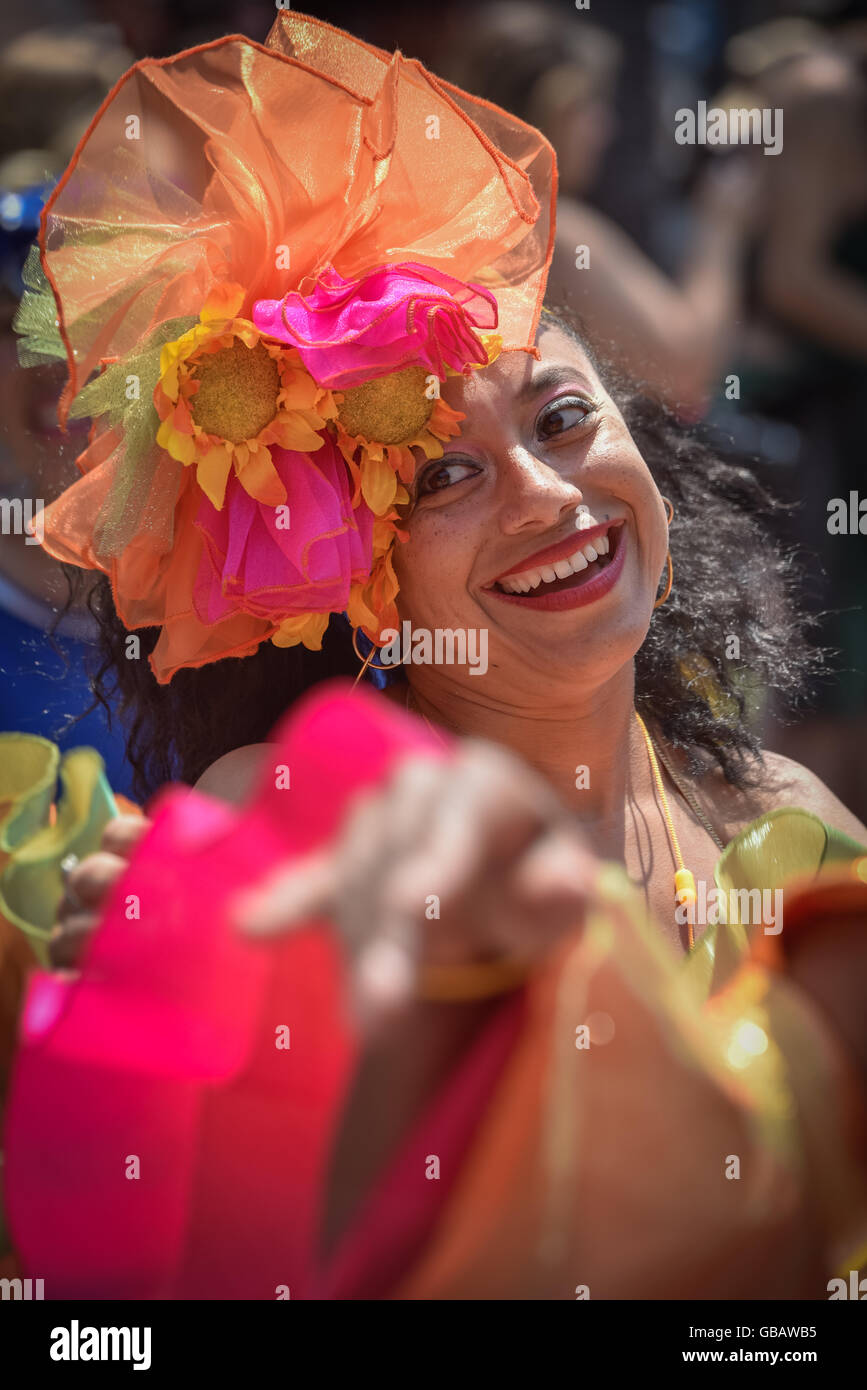 a dancer at the annual Summer Solstice Parade in Santa Barbara ...