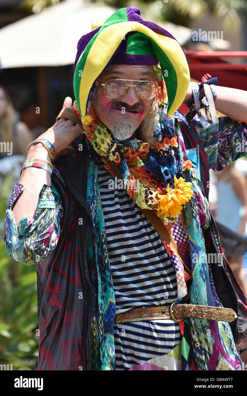 participants at the yearly Summer Solstice Parade in Santa Barbara ...