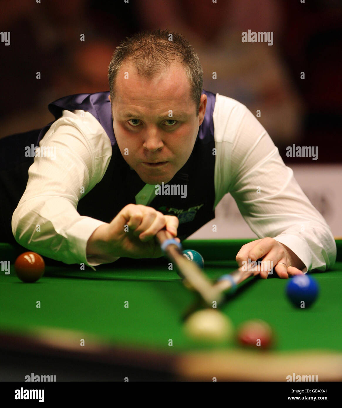 John Higgins during 1st round of the Maplin UK Championship at The ...