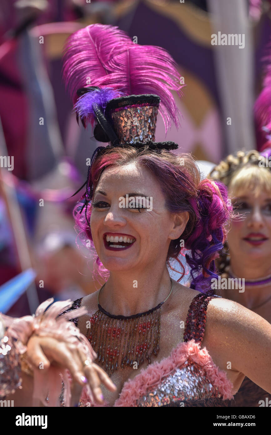 French CanCan dancers performing and dancing at the annual Summer ...