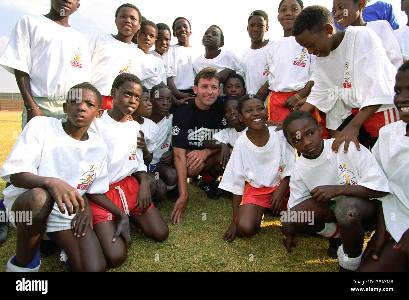Manchester uniteds bryan robson children tembisa township hi-res stock ...