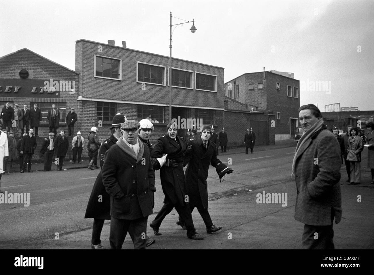 General scenes at the Saltley Coke Depot in Birmingham, as the miners ...