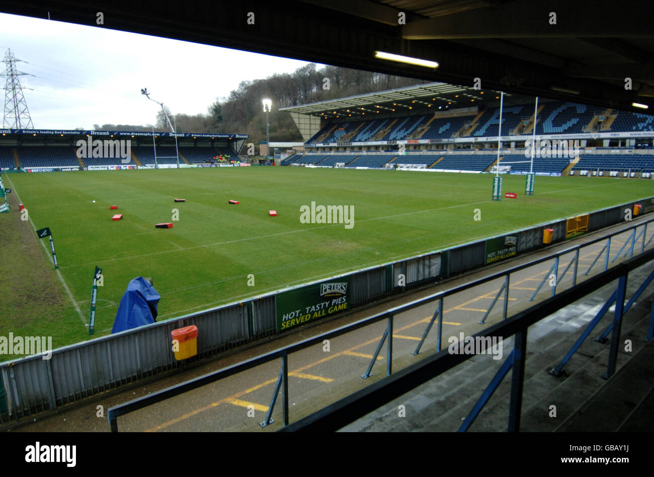 General view of Adams Park, home to Wycombe Wanderers and London Wasps ...