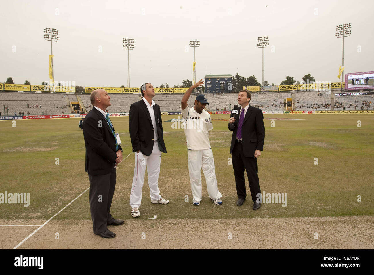India's MS Dhoni wins the toss and elects to bat during the first day ...