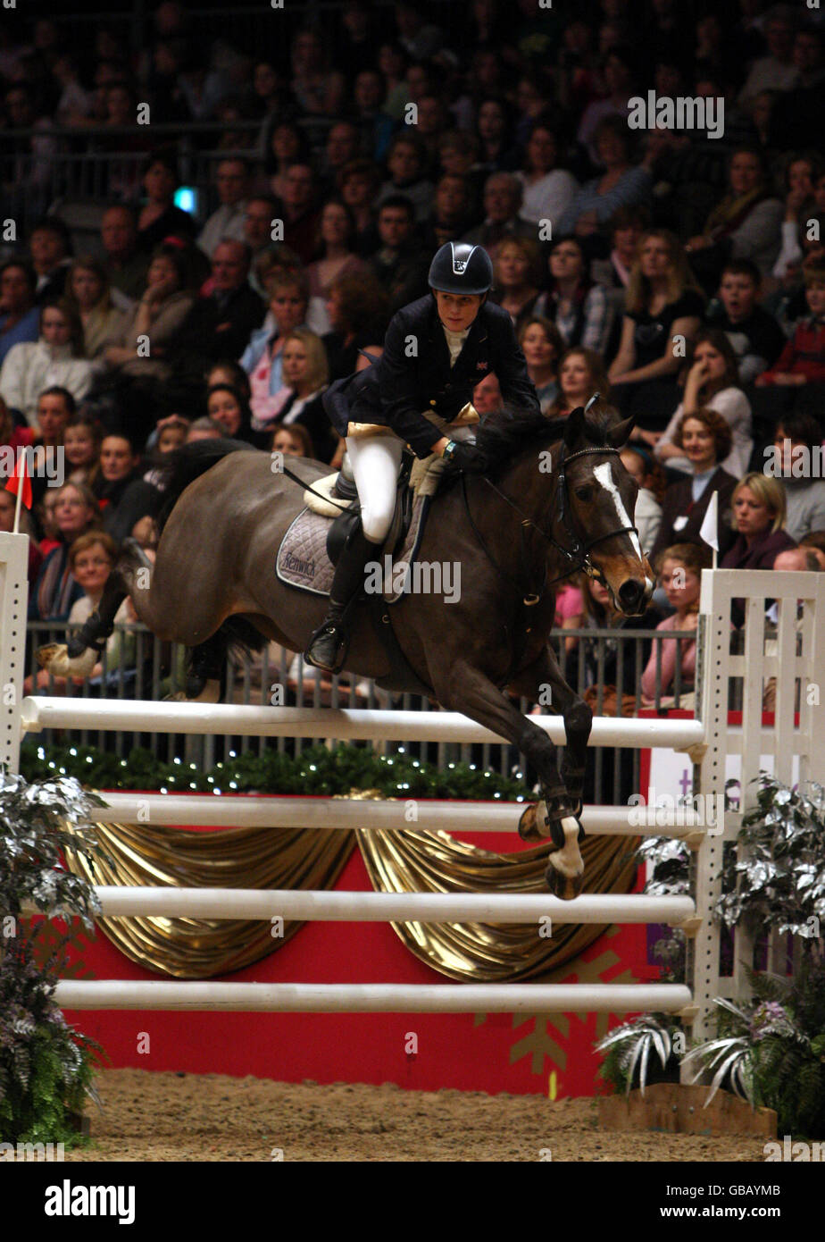 Laura Renwick from Great Britain riding Beluga II competes in the KBIS ...