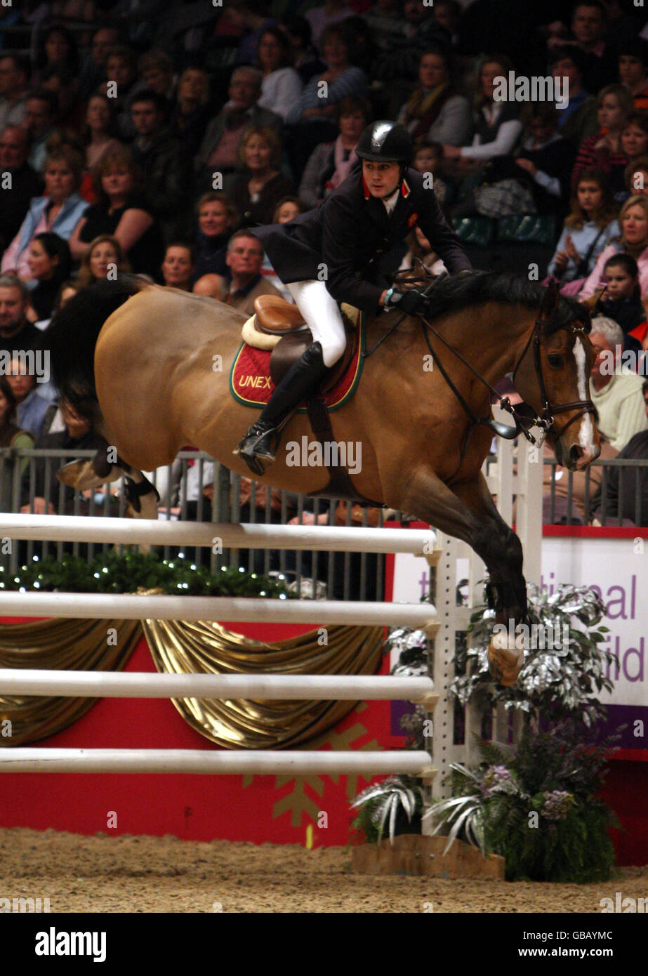 Tim Gredley from Great Britain riding BF Utopia competes in the KBIS ...