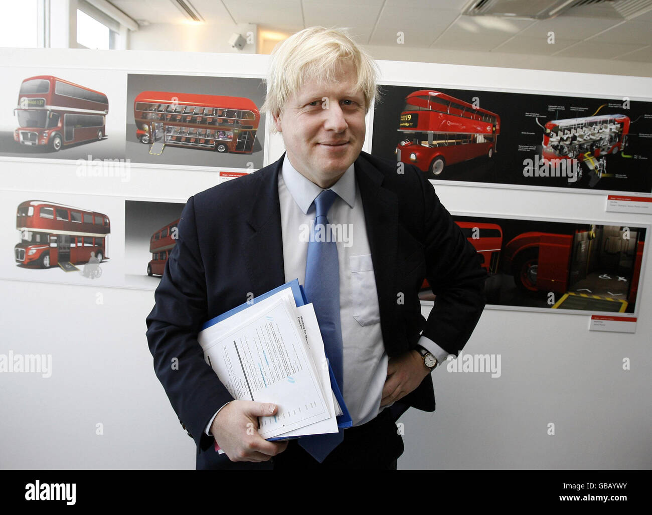 London Mayor Boris Johnson unveils the two winning designs in the New ...