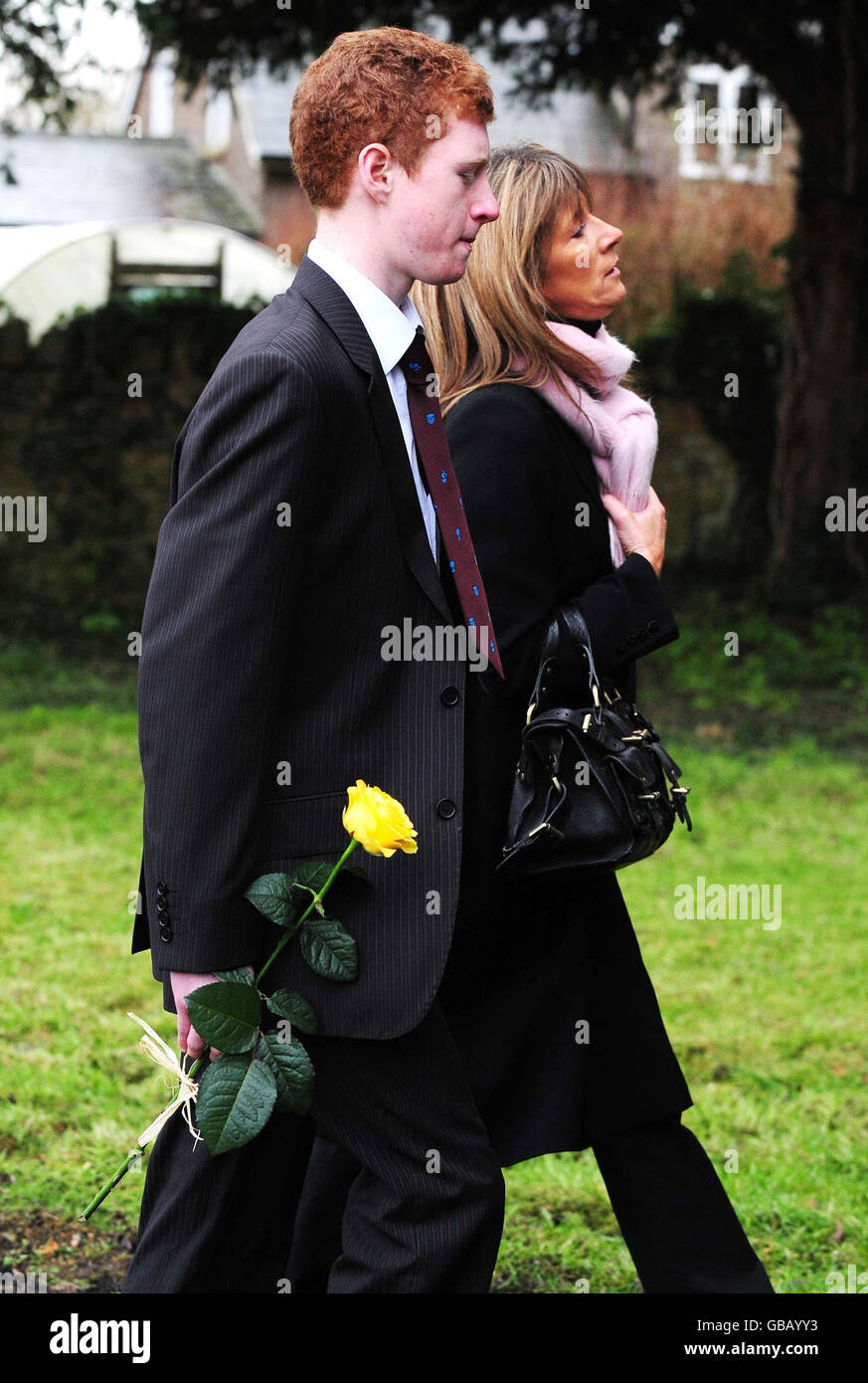 Mourners arrive for the funerals of businessman Christopher Foster's ...