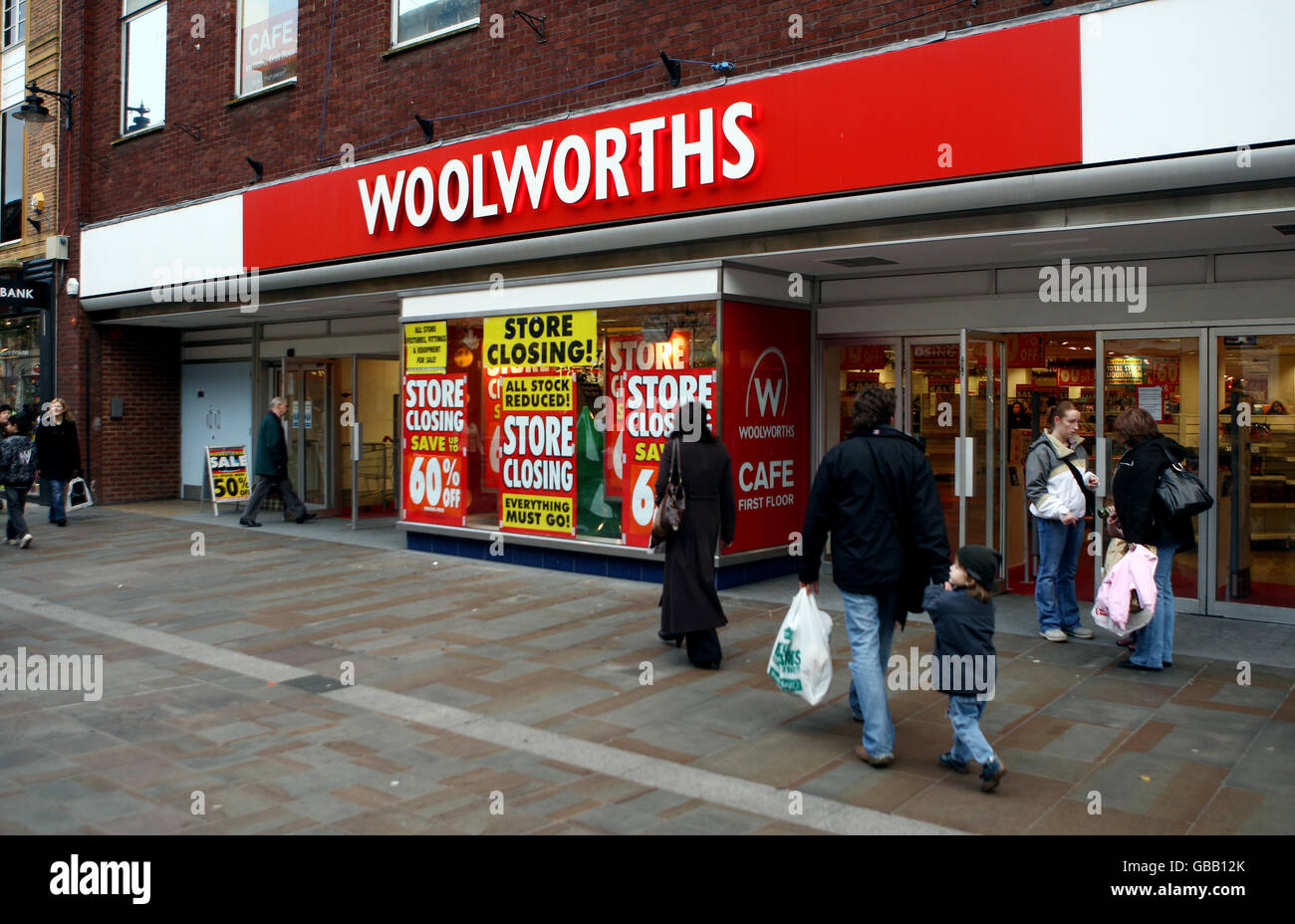 A general view of the front of a Woolworths store, 41 High St Worcester ...