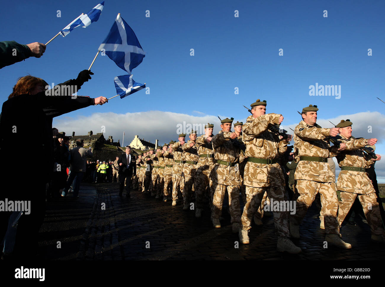 Argyll and Sutherland Highlanders homecoming parade Stock Photo - Alamy