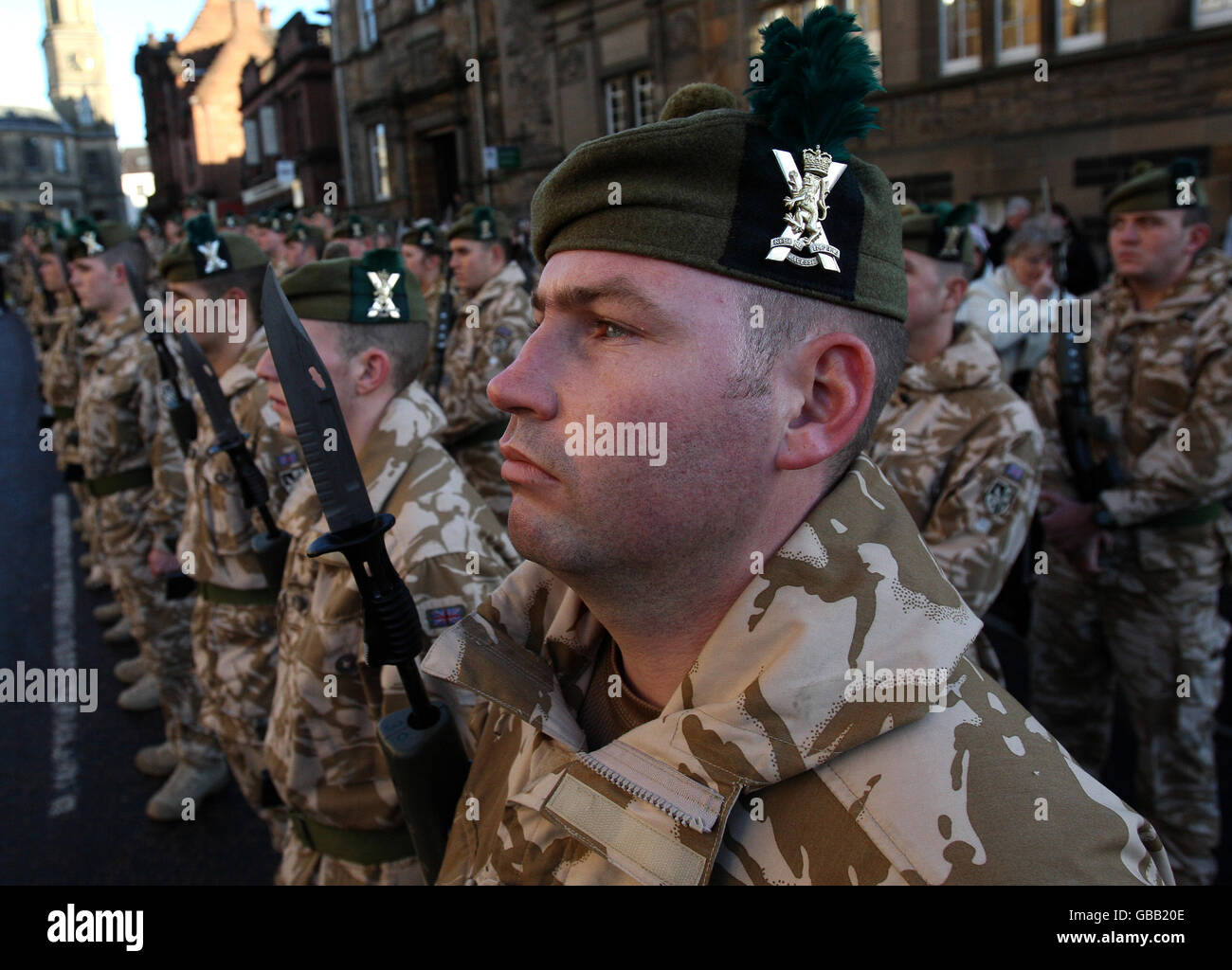 Argyll and Sutherland Highlanders homecoming parade Stock Photo - Alamy
