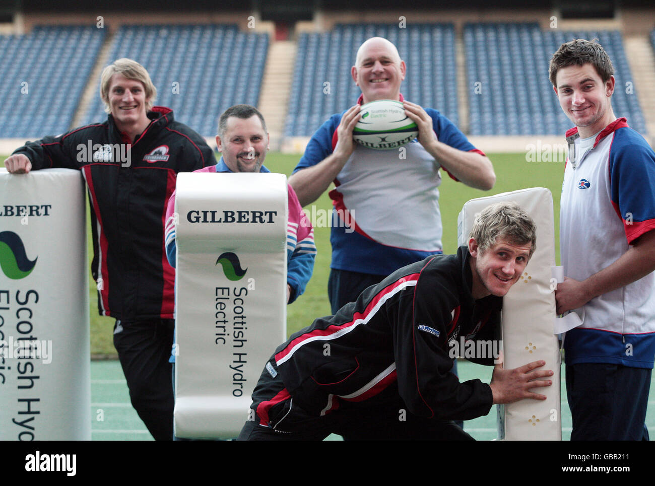 (Left-right front) Scotland player Ben Cairns from Leith club, Neil ...