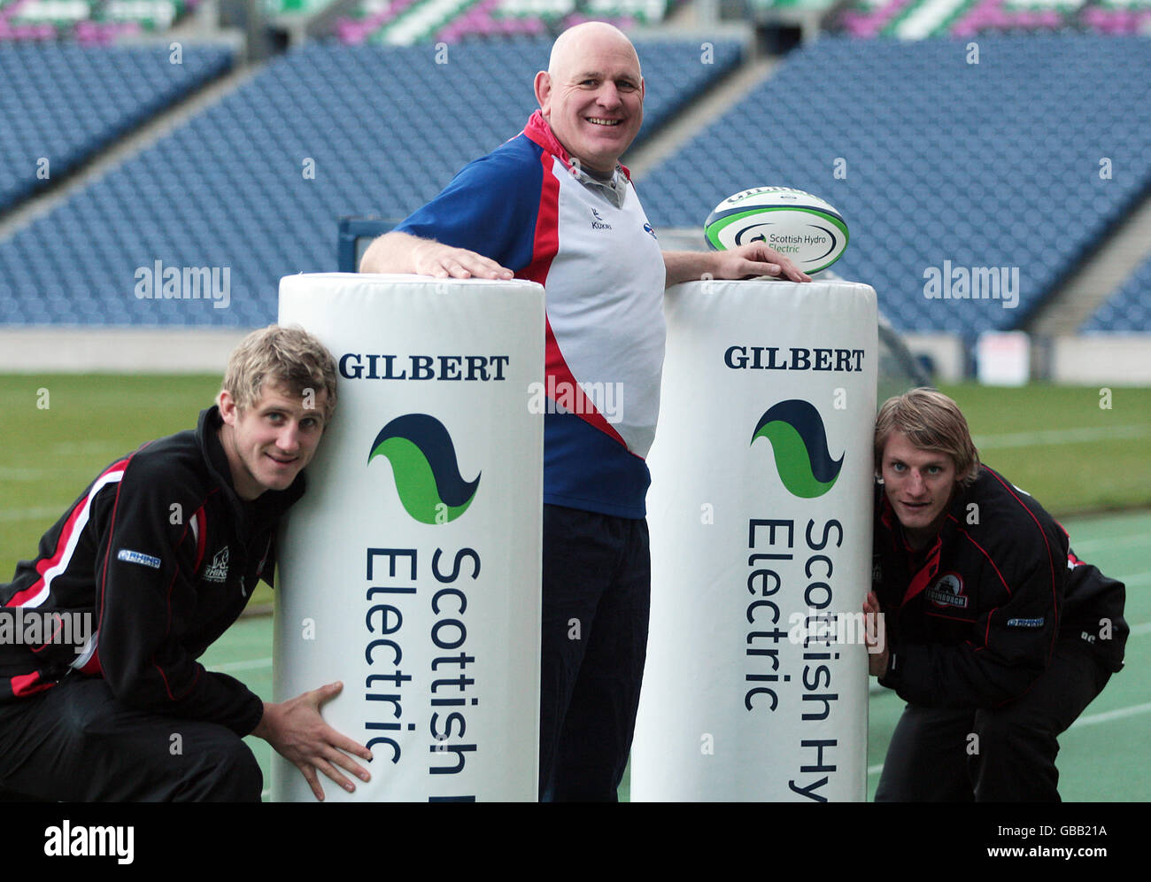 (Left-right) Scotland player Ben Cairns, Edinburgh club coach Stuart ...