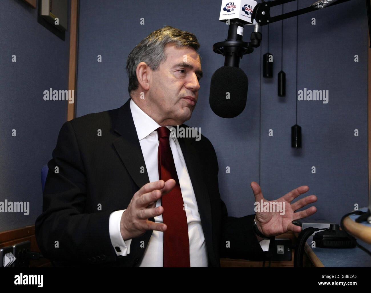 Gordon Brown Opens Global Radio Headquarters - London Stock Photo - Alamy
