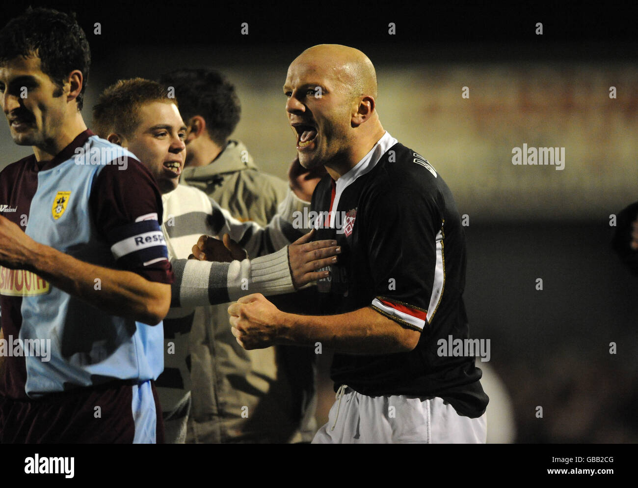 Kettering Town's Guy Branston celebrates beating Notts County at the ...