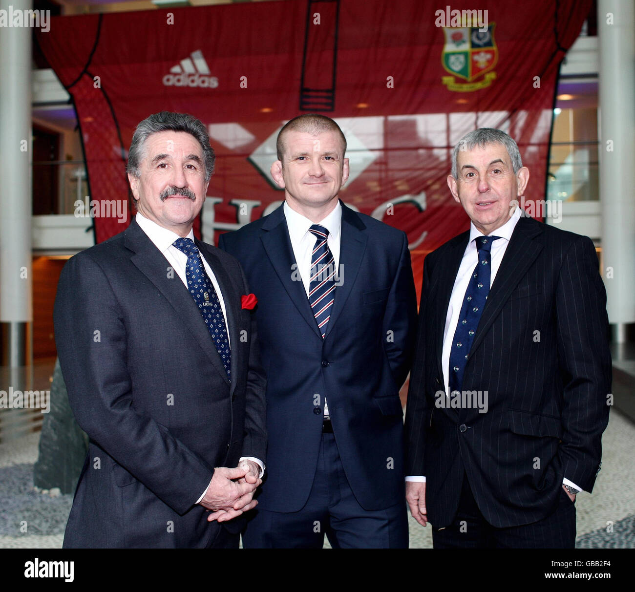 British & Irish Lions Tour manager Gerald Davies (left) and Head Coach ...