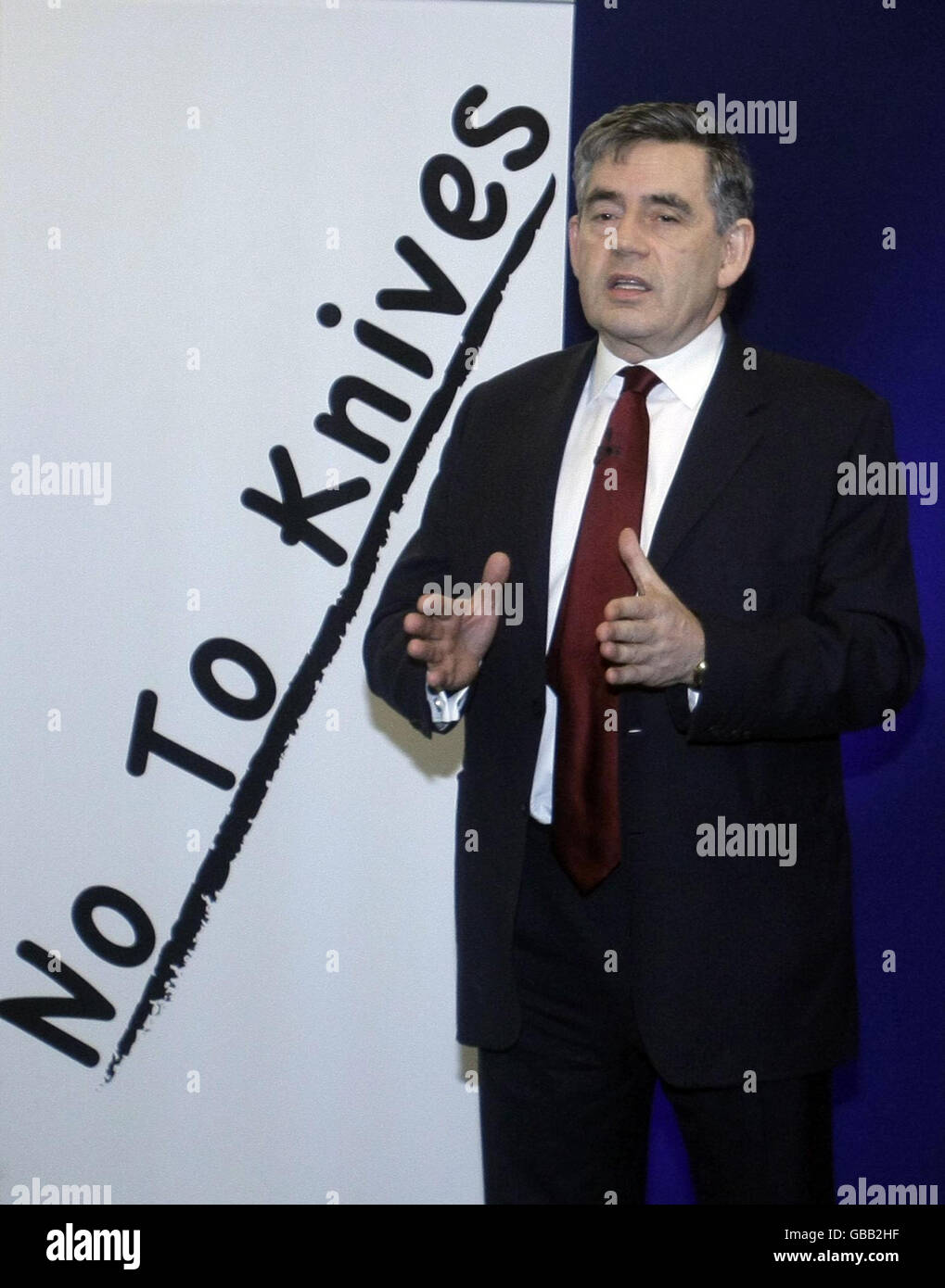 Launch of the 'No To Knives' campaign Stock Photo - Alamy