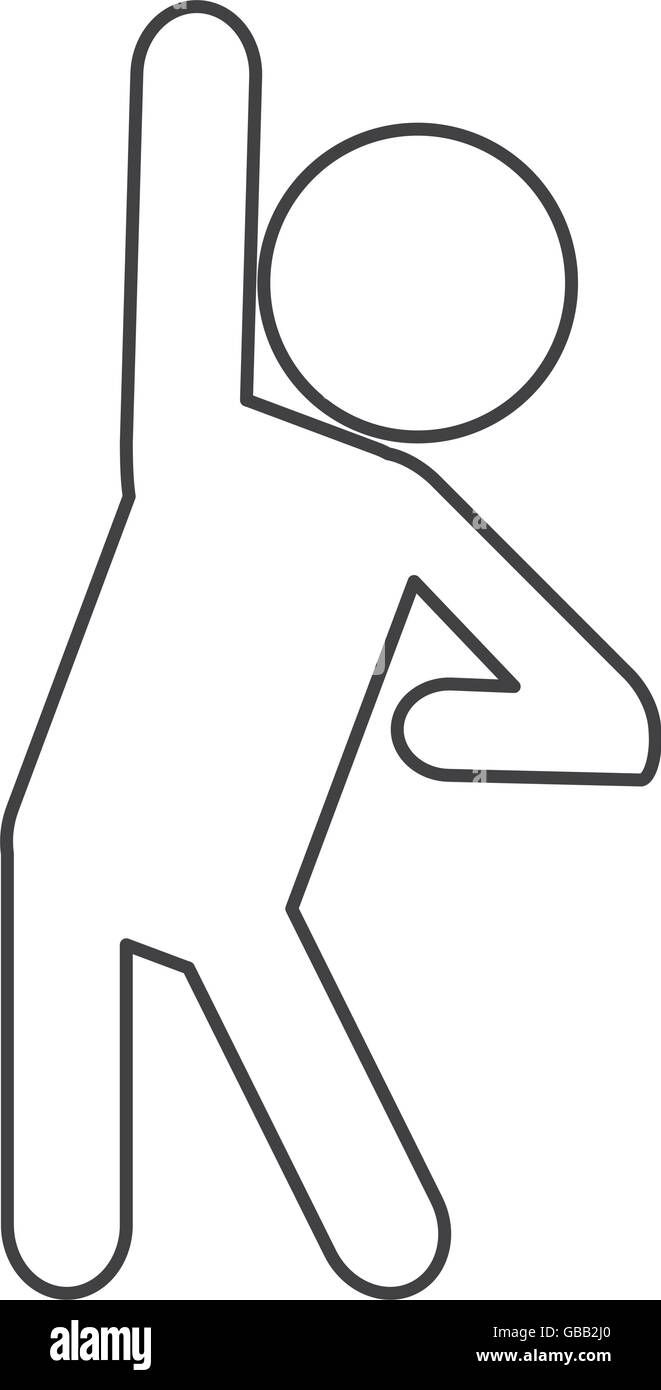 person stretching pictogram icon Stock Vector Image & Art - Alamy