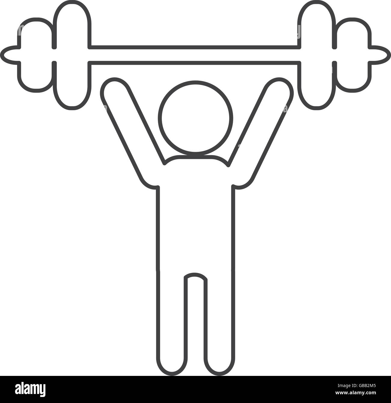 person lifting barbell pictogram icon Stock Vector Image & Art - Alamy