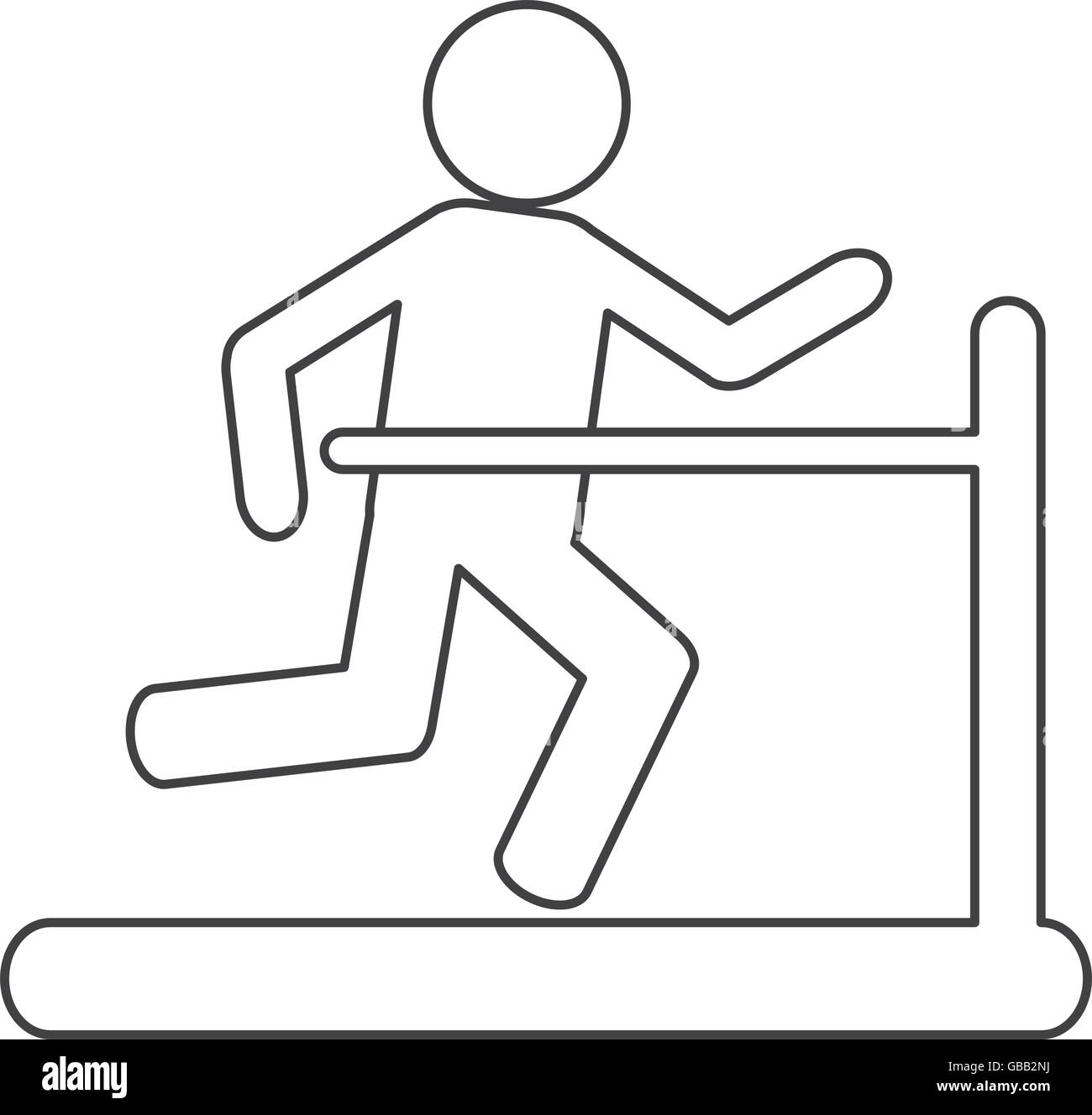 person running on treadmill pictogram icon Stock Vector Image & Art - Alamy