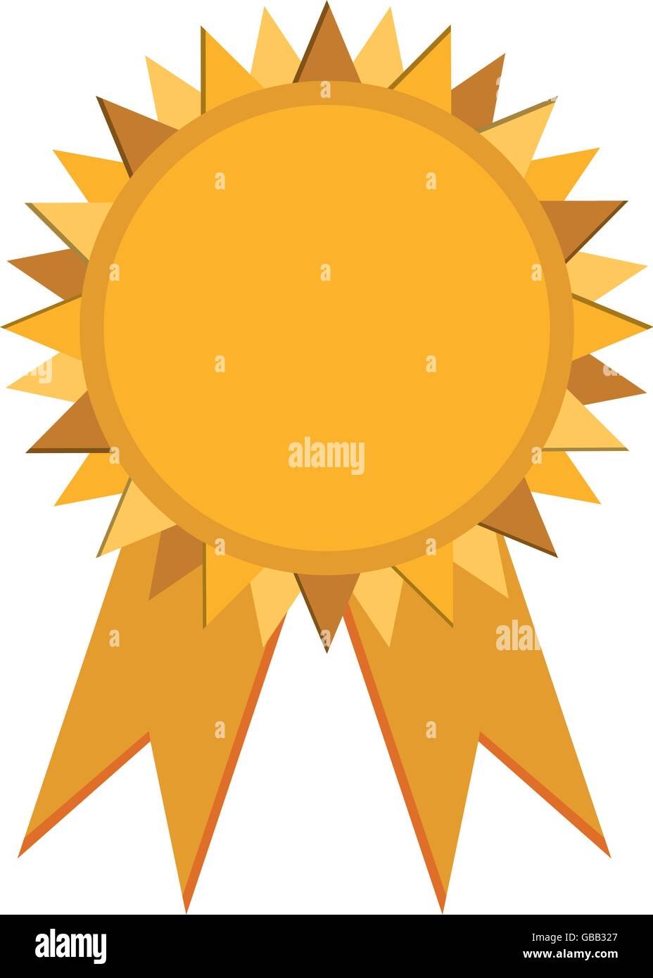 prize badge with ribbons icon Stock Vector Image & Art - Alamy