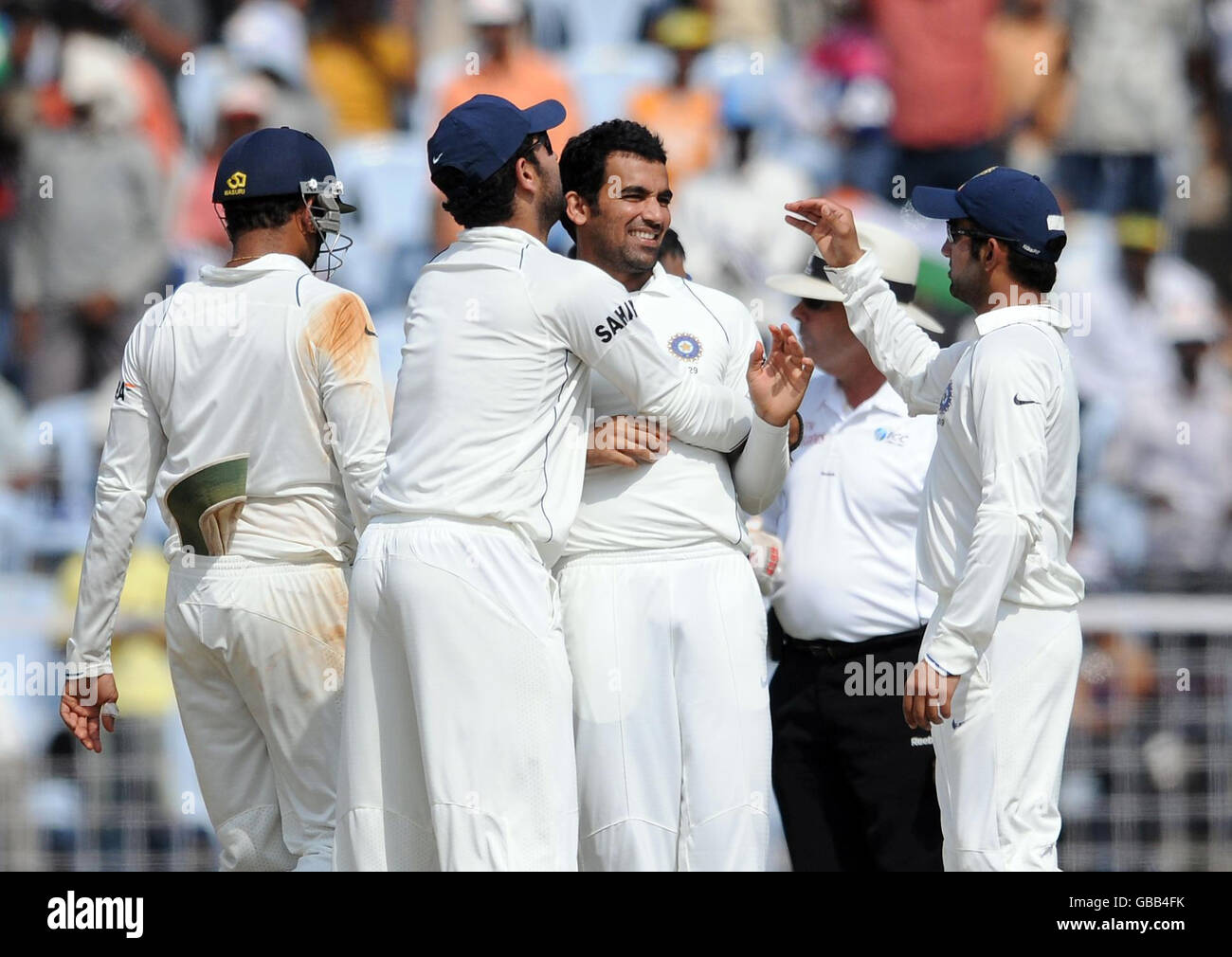 Indian test team celebrate hi-res stock photography and images - Alamy