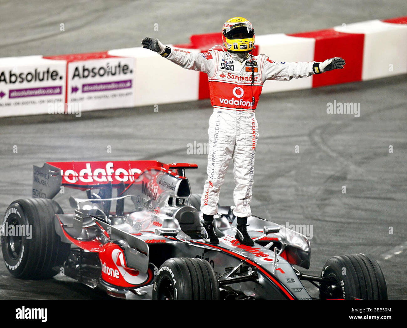 Auto - Race of Champions - Wembley Stadium. Lewis Hamilton with his ...