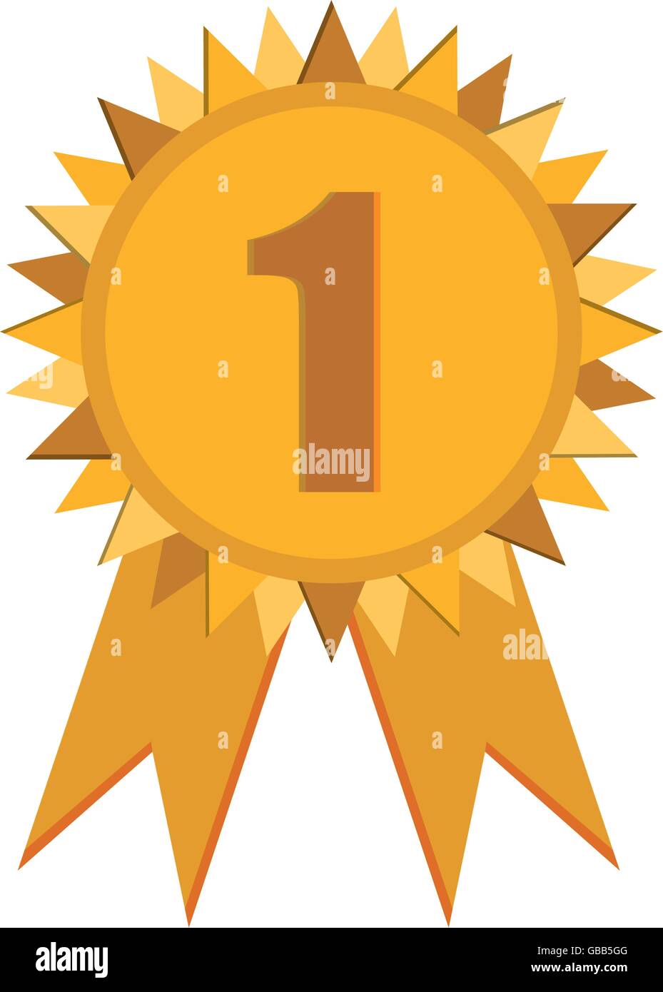 first place prize badge with ribbons icon Stock Vector Image & Art - Alamy