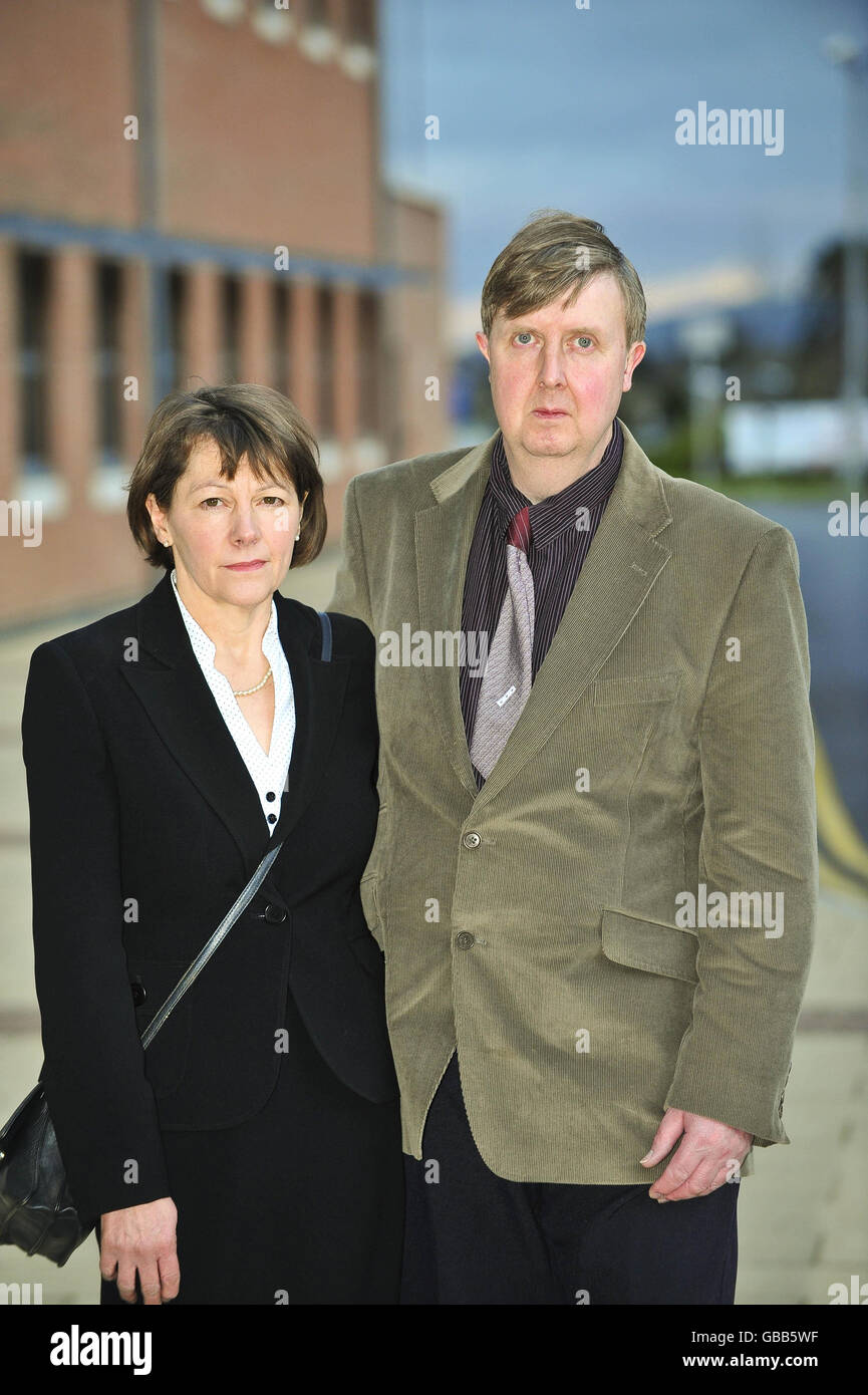 Janice and Richard Lawrence outside Swindon Police Headquarters, where ...