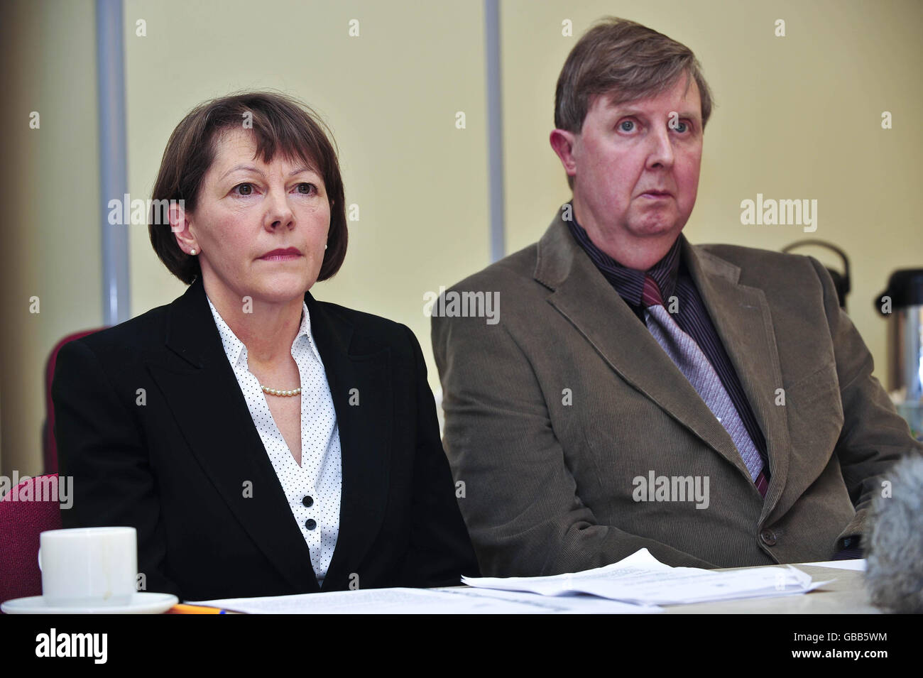 Janice and Richard Lawrence at a press conference in Swindon Police ...
