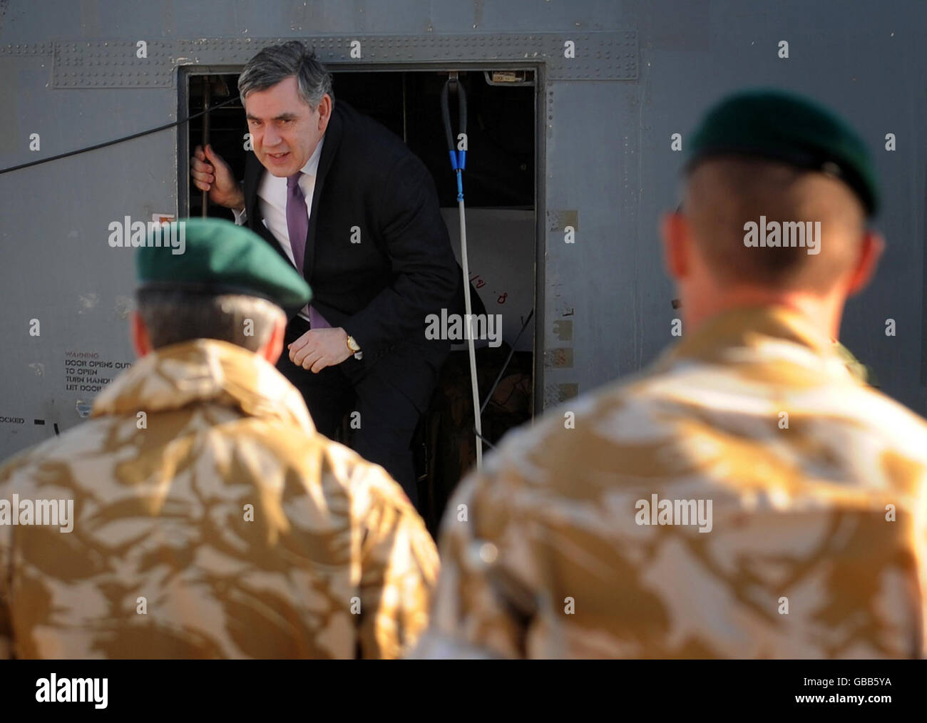 Gordon Brown in Iraq Stock Photo - Alamy