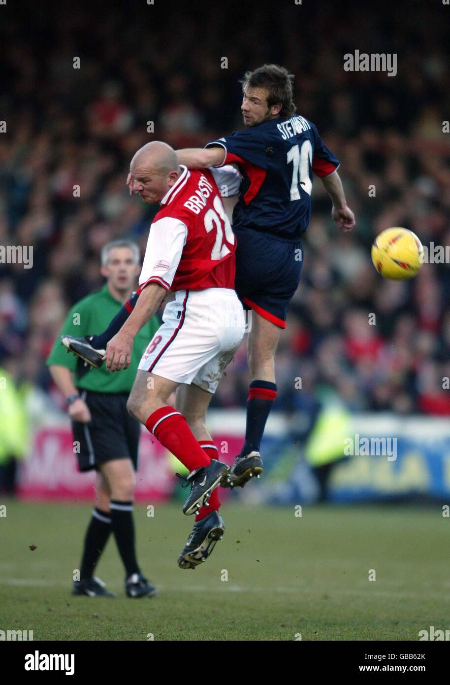 Rotherham United's Guy Branston and Sunderland's Marcus Stewart battle ...