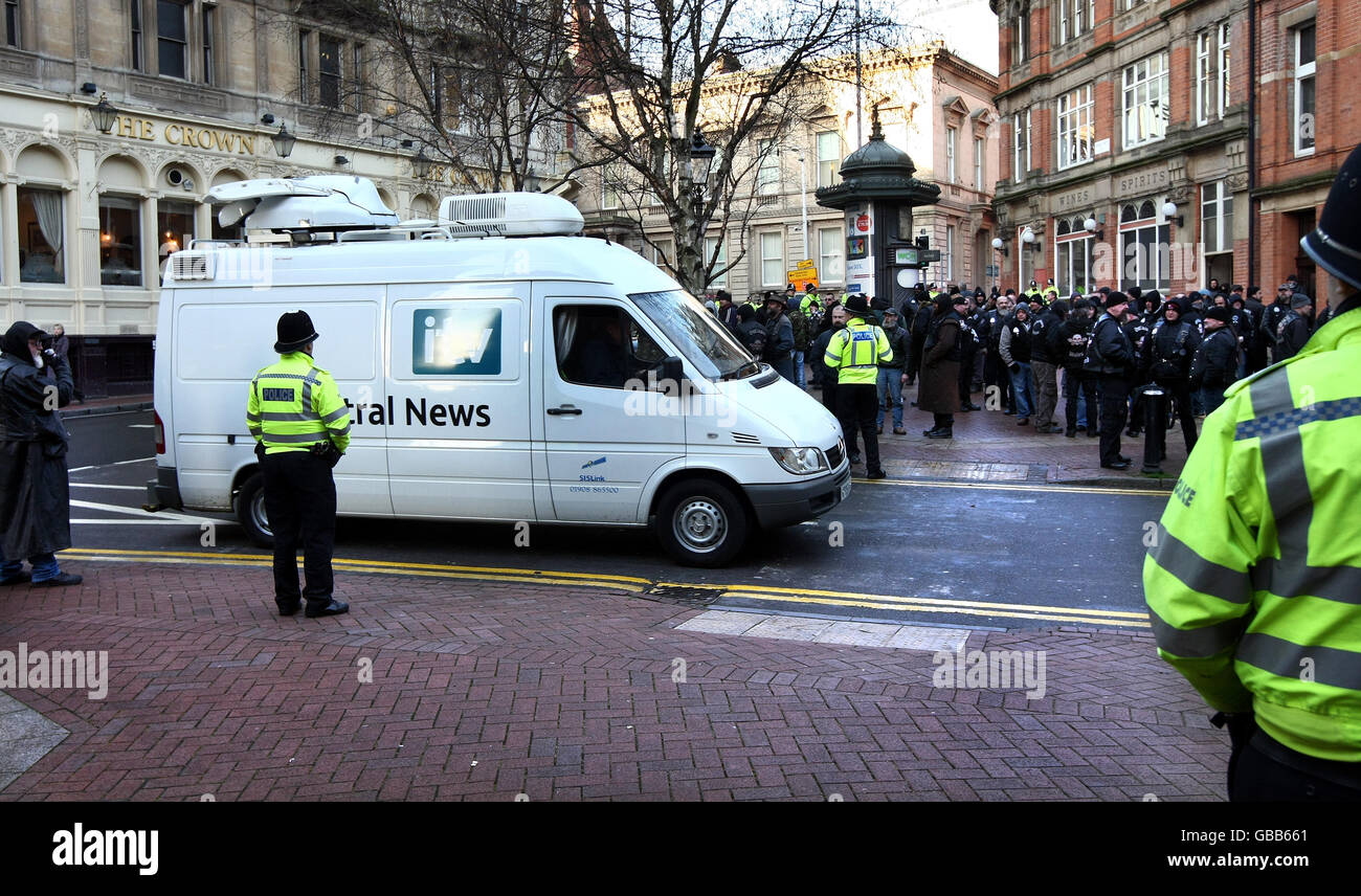 TV Broadcast vehicles Stock Photo - Alamy