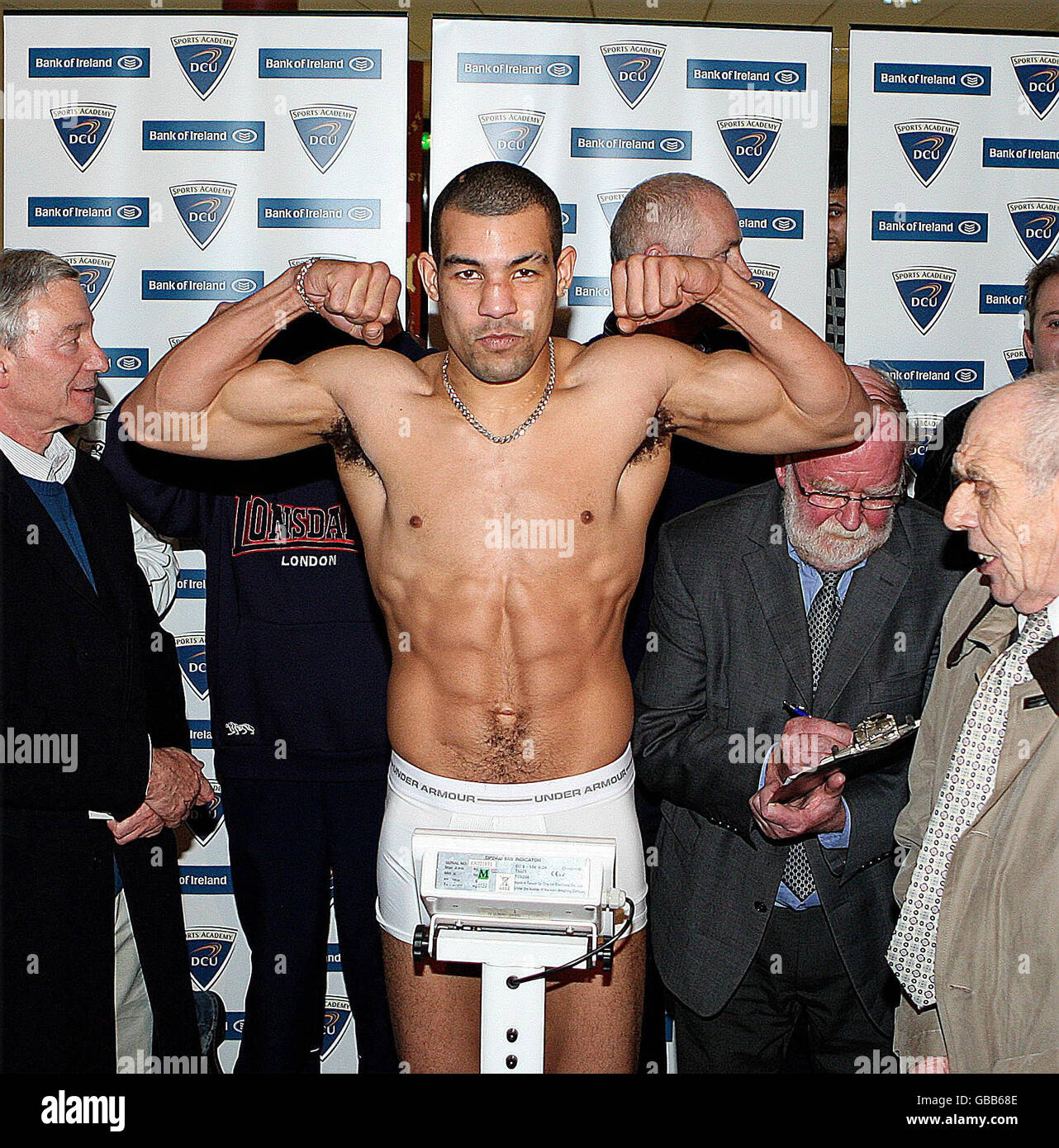 Darren Sutherland during the Weigh-In at the DCU Sports centre, Dublin ...
