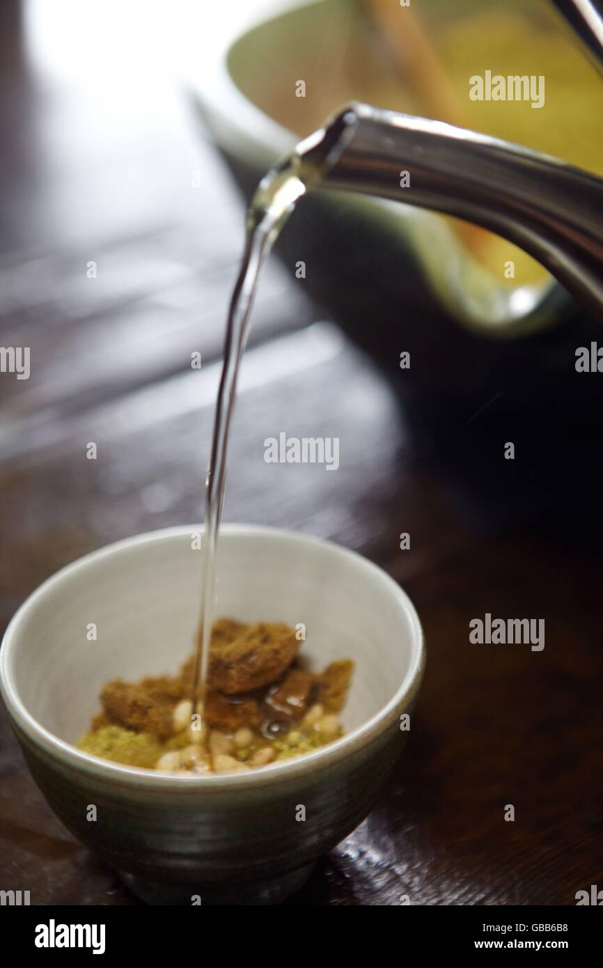 Lipin organic tea garden hostel Stock Photo - Alamy