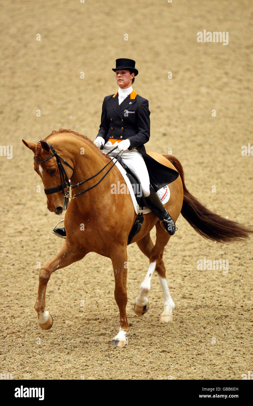 Adelinde Cornelissen from the Netherlands riding Parival wins the FEI ...