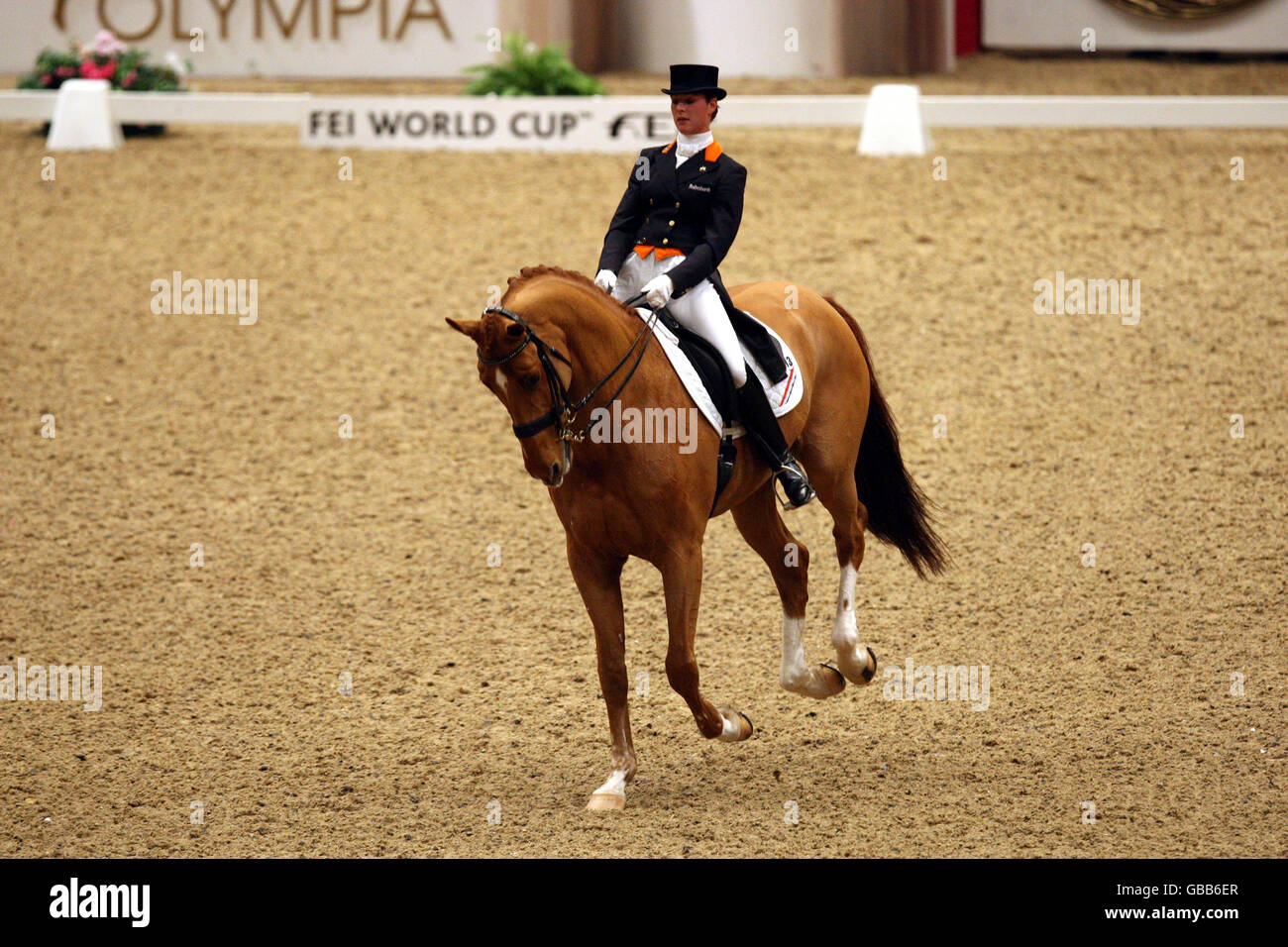 Adelinde Cornelissen from the Netherlands riding Parival wins the FEI ...