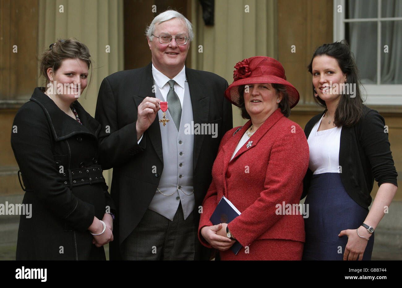 Robin Burgess with his family (left to right) daughter Rachel Burgess ...