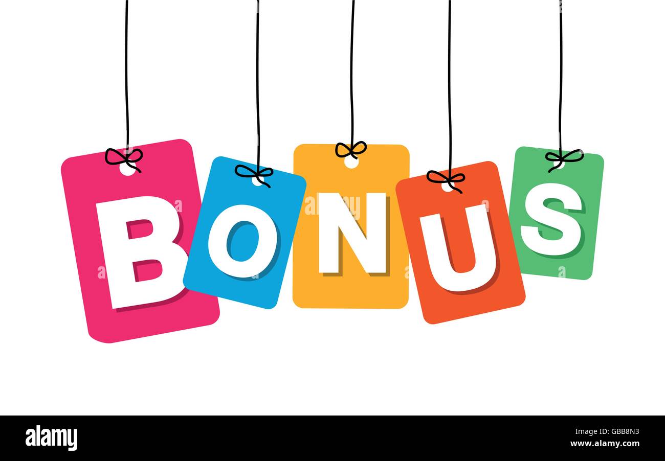 Vector colorful hanging cardboard. Tags - bonus Stock Vector Image ...