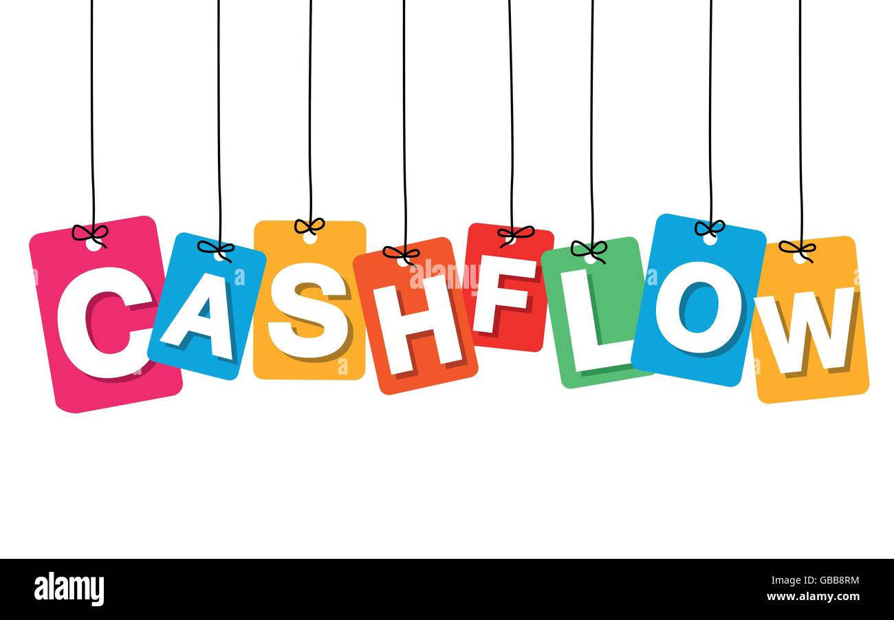 Vector colorful hanging cardboard. Tags - cashflow Stock Vector Image ...