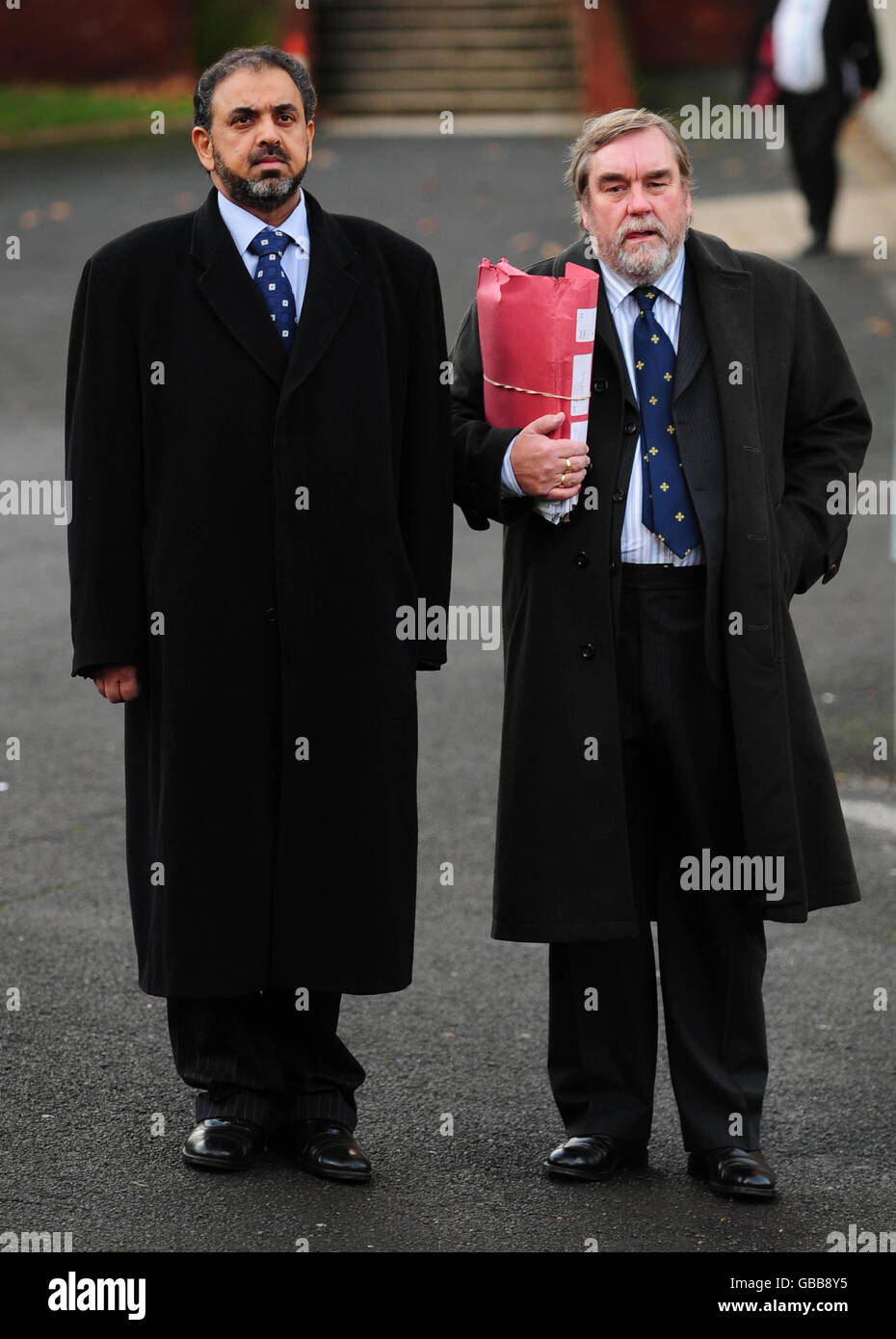 Lord Ahmed (left) and his solicitor Steve Smith arrive for sentencing ...