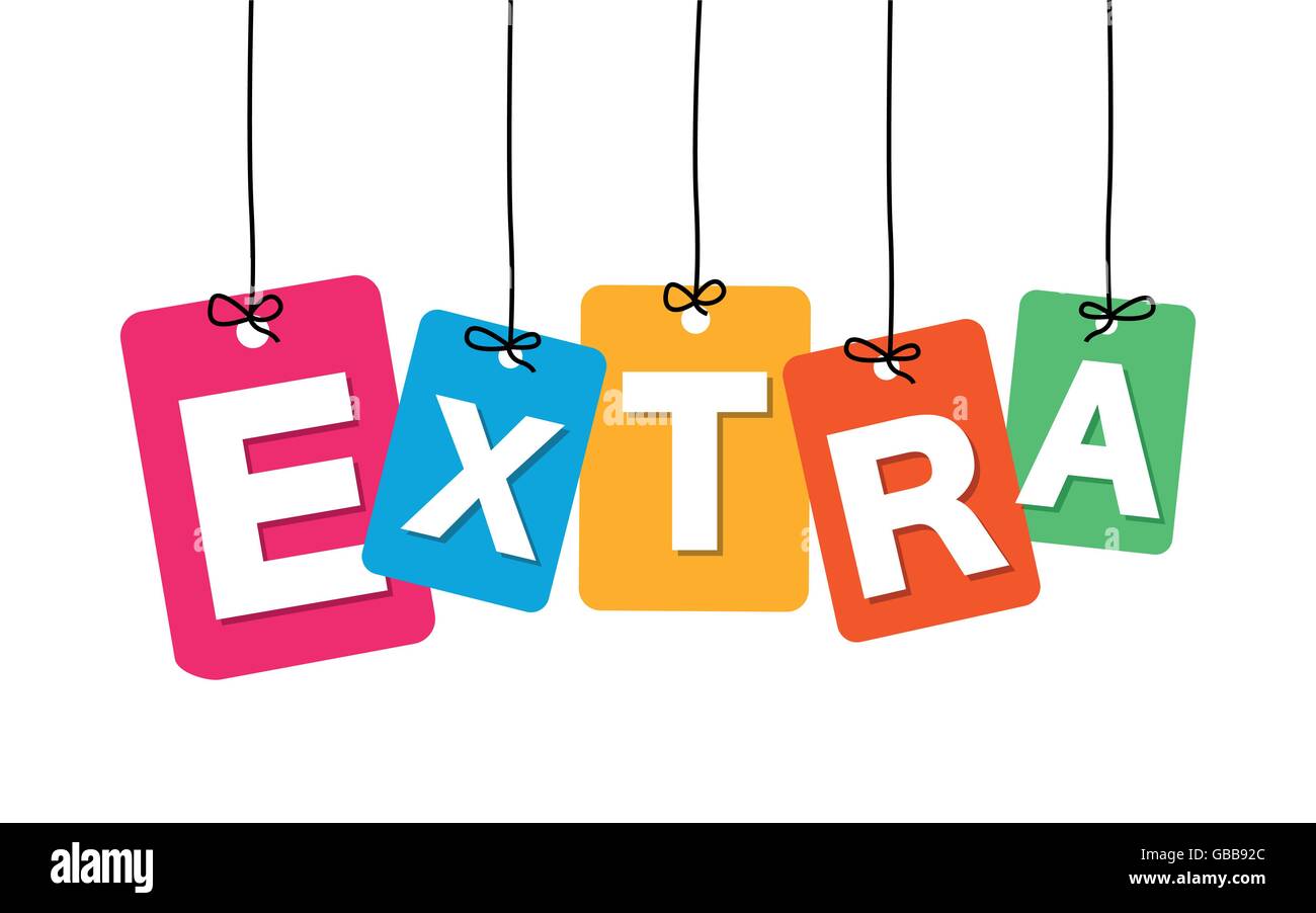 Vector colorful hanging cardboard. Tags - extra Stock Vector Image ...