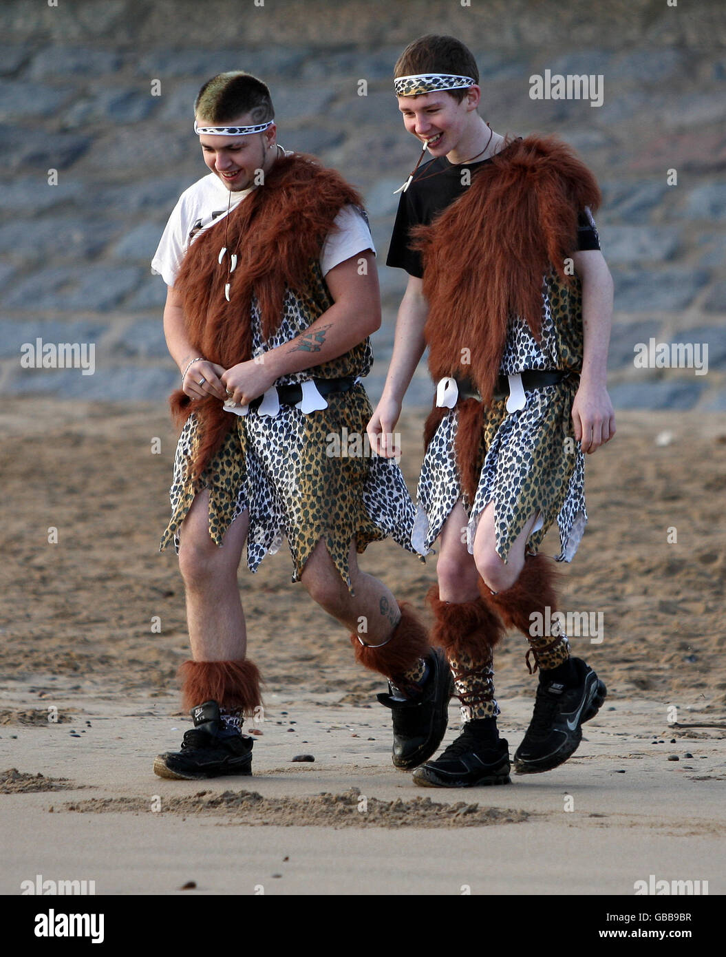 Swimmers walk to the sea to take part in the Aberdeen Lions Club Nippy ...
