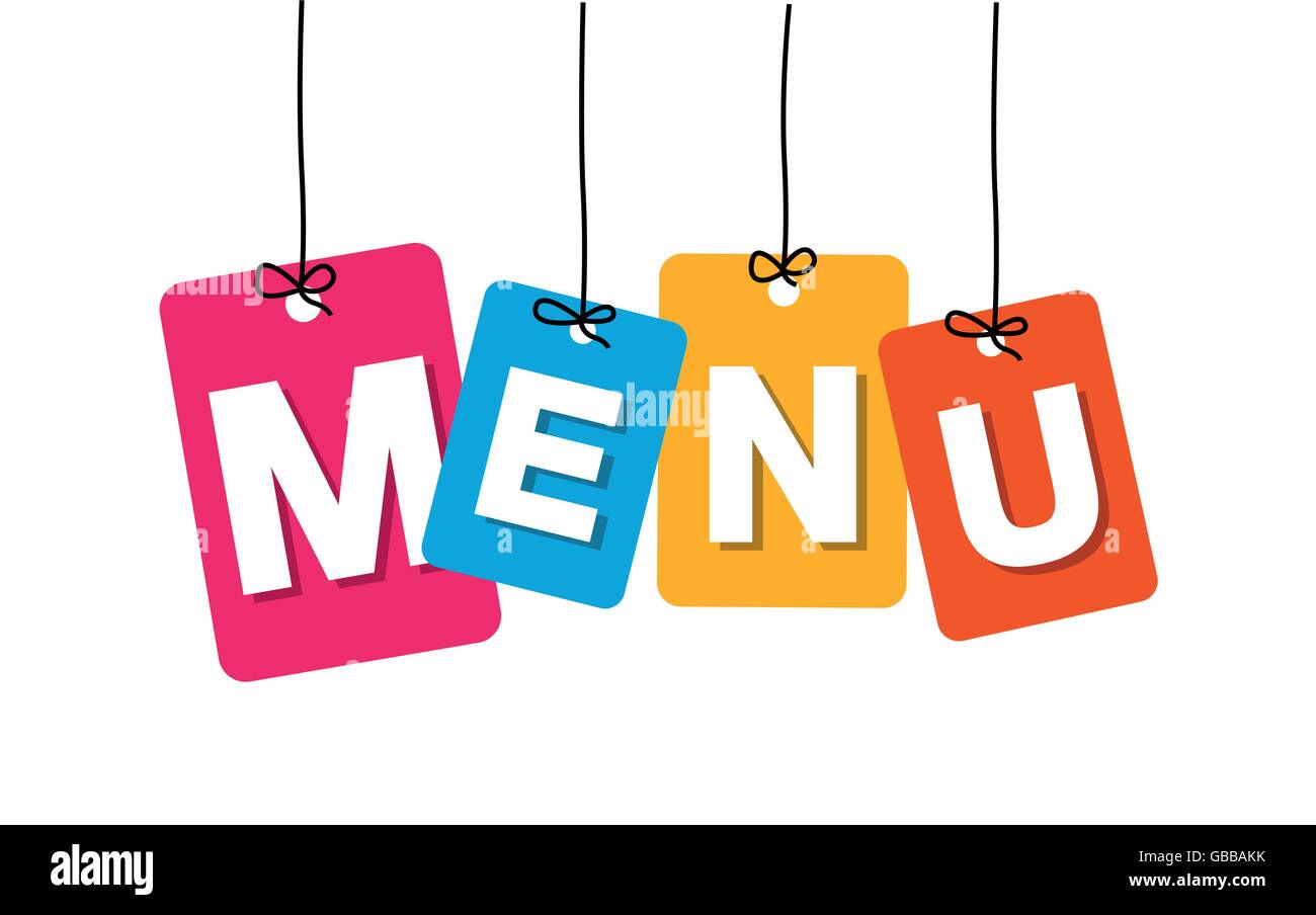 Vector colorful hanging cardboard. Tags - menu Stock Vector Image & Art ...