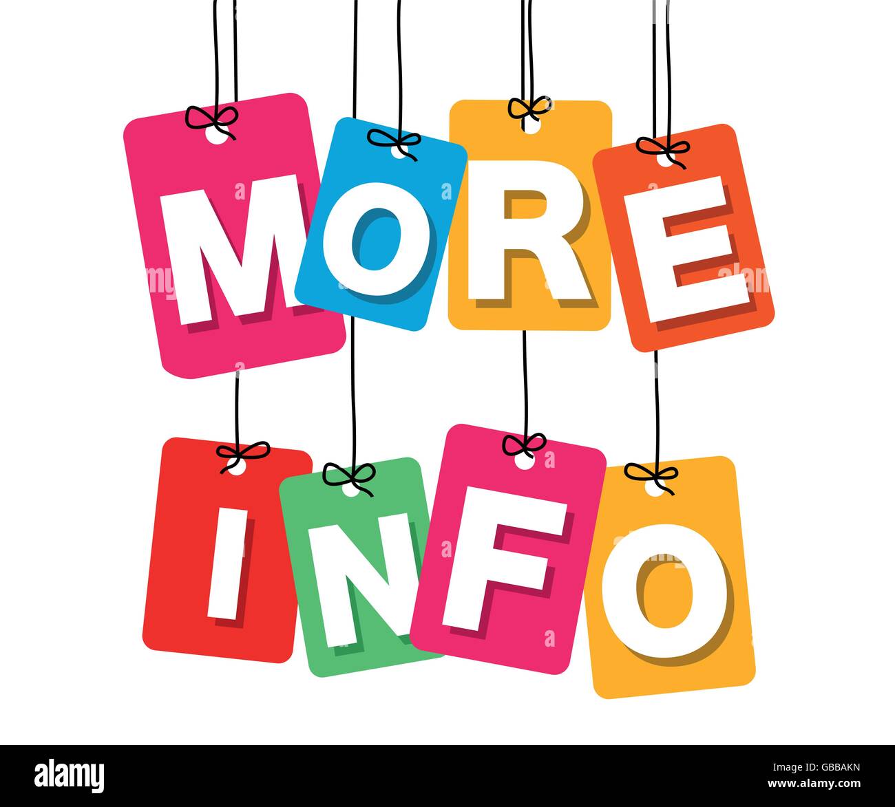 Vector colorful hanging cardboard. Tags - more info Stock Vector Image ...