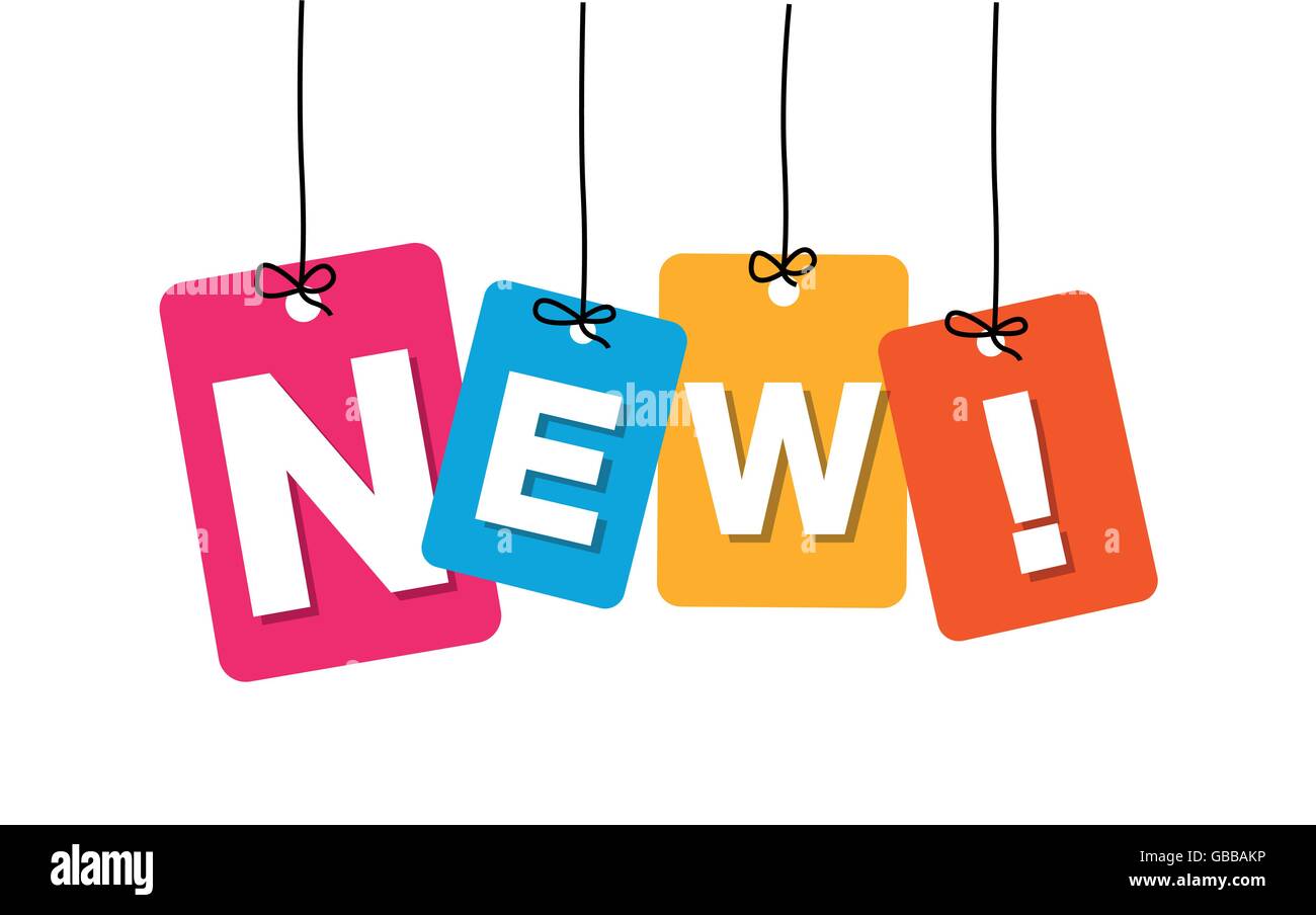 Vector colorful hanging cardboard. Tags - new Stock Vector Image & Art ...