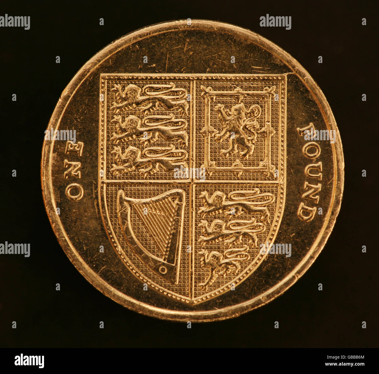 One pound coin Stock Photo - Alamy