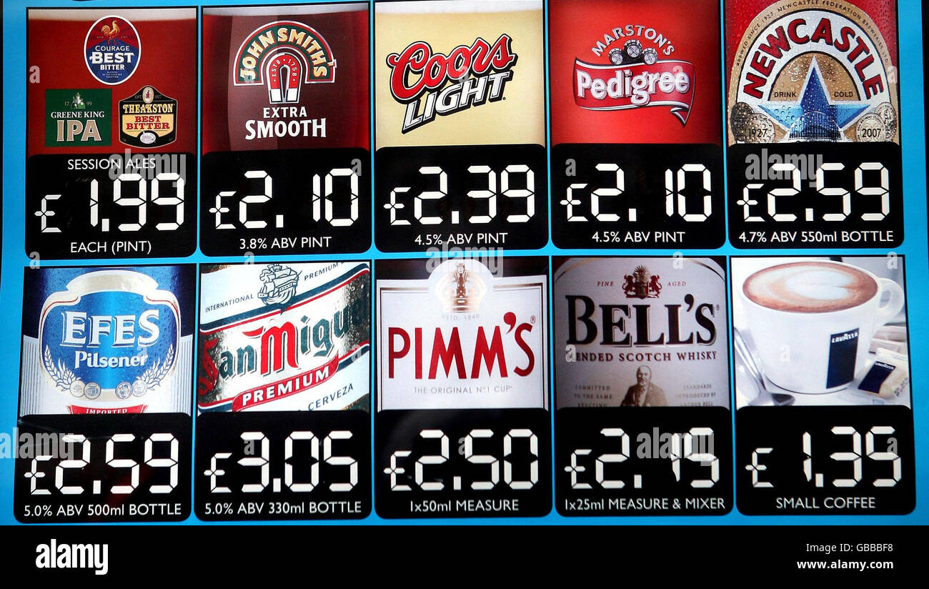 Wetherspoon beer hi-res stock photography and images - Alamy