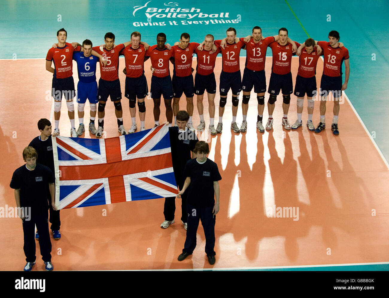 Flag english line up team hi-res stock photography and images - Alamy