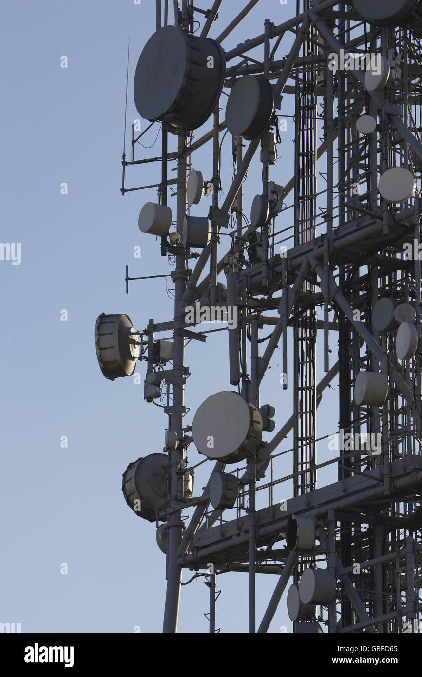 Television Transmitter Mast. Stock image of the television transmitter mast on Butser Hill near ...